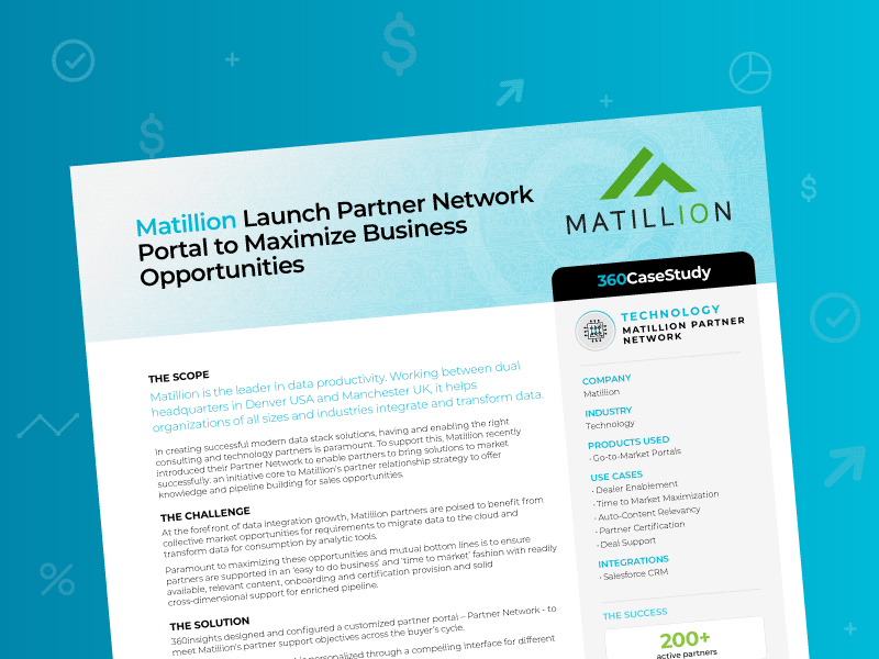 Technology: Matillion Maximizes Partner Pipeline